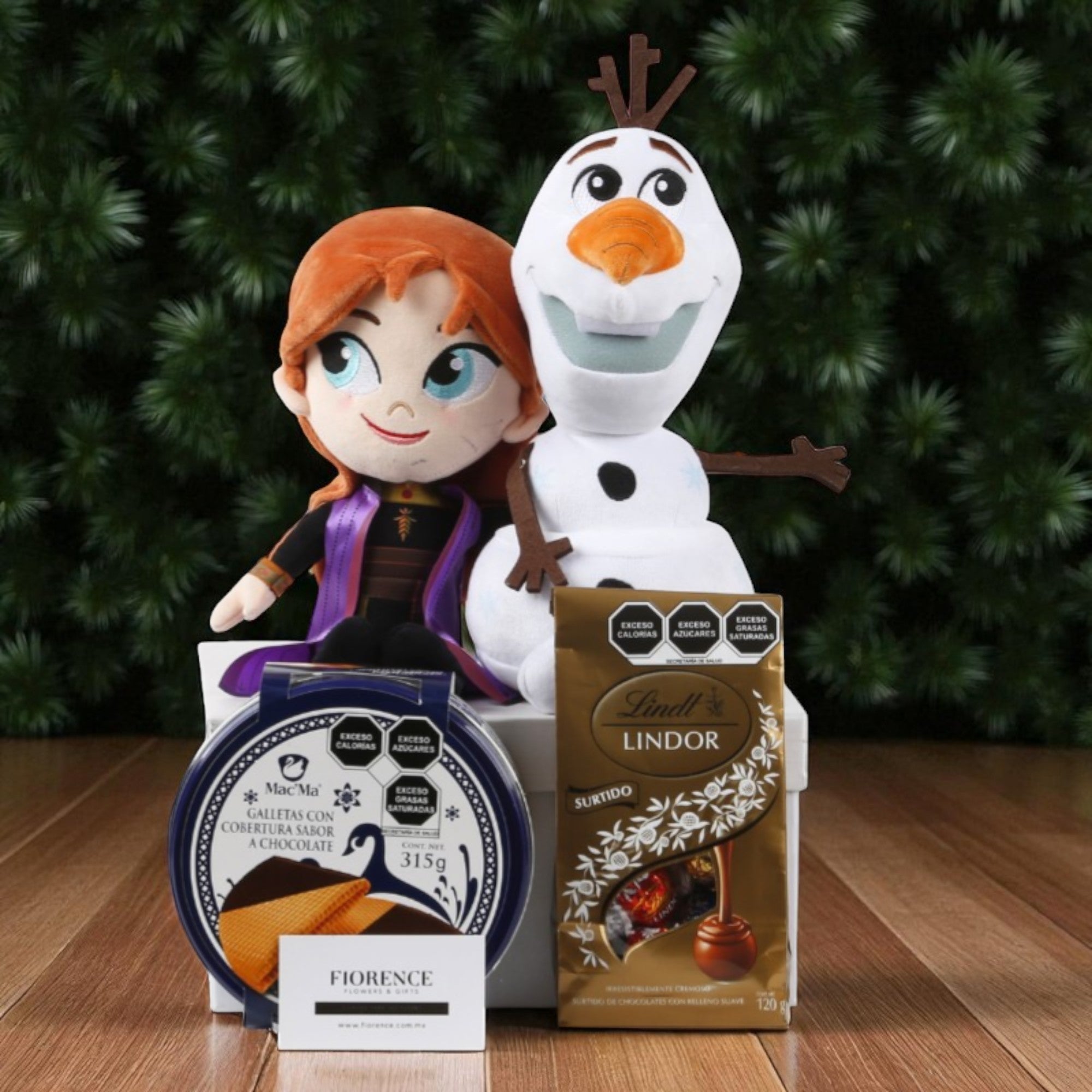 Frozen Plush Toys with Chocolates and Cookies - Christmas